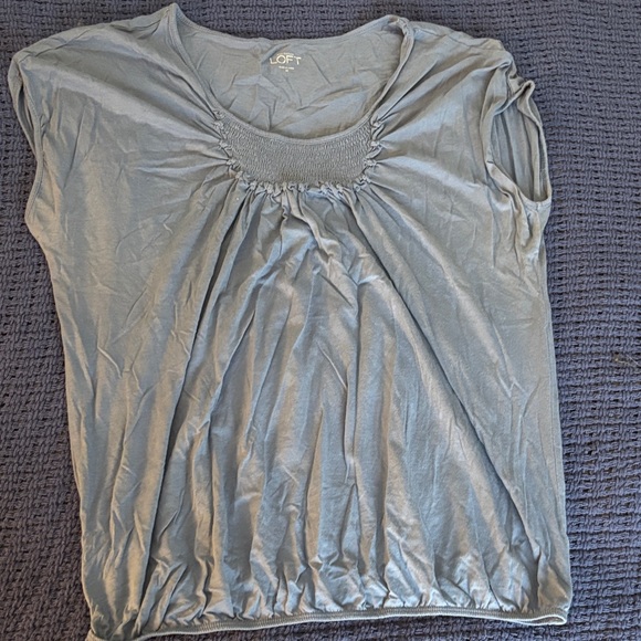 LOFT | Tops | Loft Womens Slate Blue Top | Poshmark